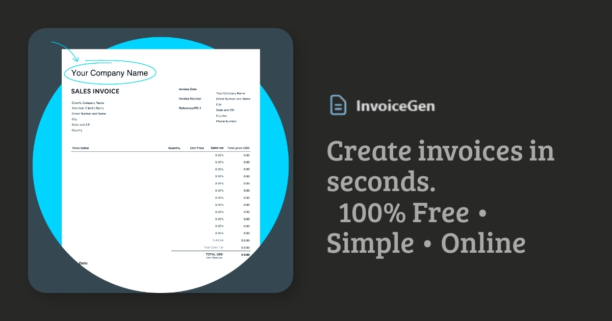 Free Invoice Generator | Simple Online Invoice Maker